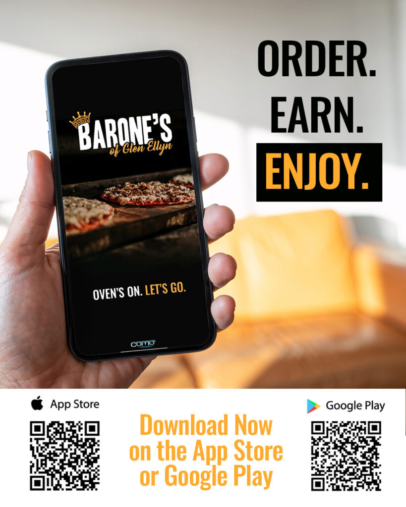 Dining Room Menu - Barone's Pizza of Glen Ellyn